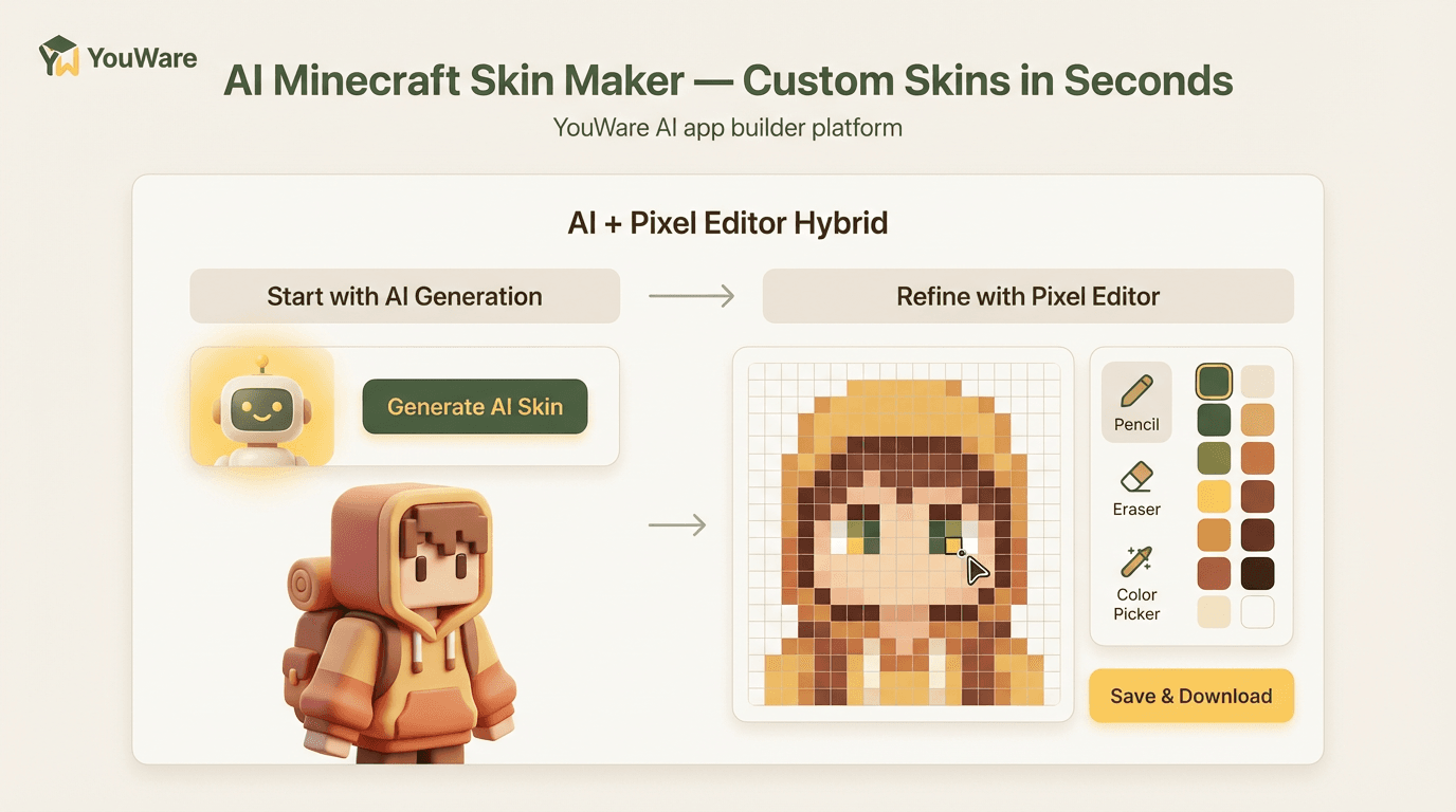 AI Minecraft Skin Maker — Custom Skins in Seconds | YouWare